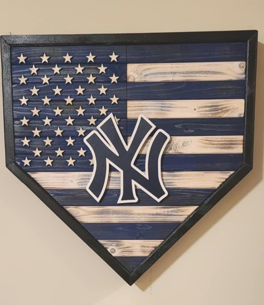 Handmade Wooden Baseball Home Plate American Flag: Team Theme Decor - Etsy