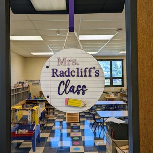 Notebook Paper Themed Teacher Sign, Signs for Classrooms, Signs for ...