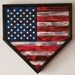 Handmade Wooden American Flag Baseball Home Plate: Patriotic Wall Decor ...