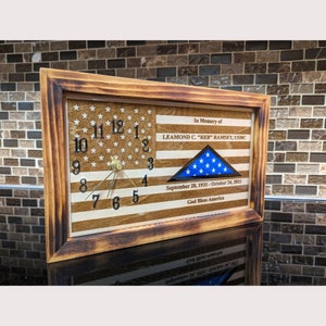 Personalized Memorial Clock, in Memory Of, Military Clock, Hanging Wall ...