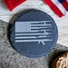 Patriotic Coaster Set, Circle Slate Coaster Set, Patriotism, Set of 4 ...