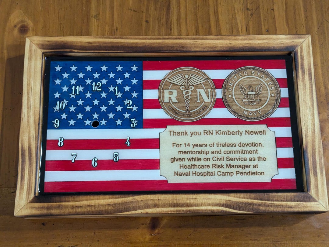 Custom Clocks, Civil Service Hanging Wall Clock, Clock, Flag Clocks ...