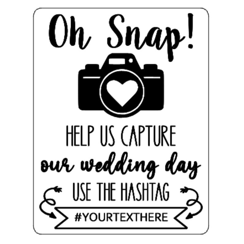 Wedding Hashtag Sign SVG File: Laser Cut Template (digital Download) - Etsy