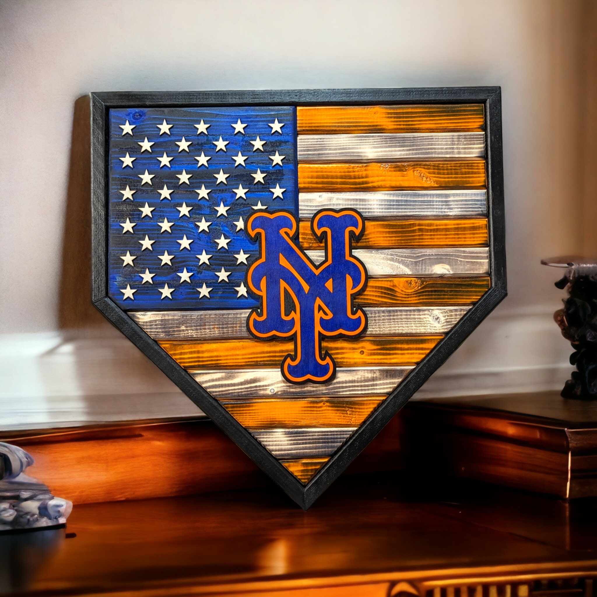 Handmade Wooden Baseball Home Plate American Flag: Team Theme Decor - Etsy