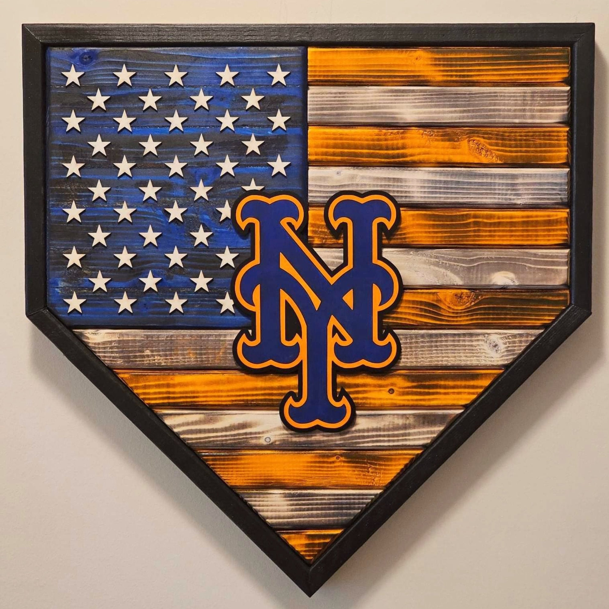 Handmade Wooden Baseball Home Plate American Flag: Team Theme Decor - Etsy