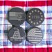 Patriotic Coaster Set, Circle Slate Coaster Set, Patriotism, Set of 4 ...