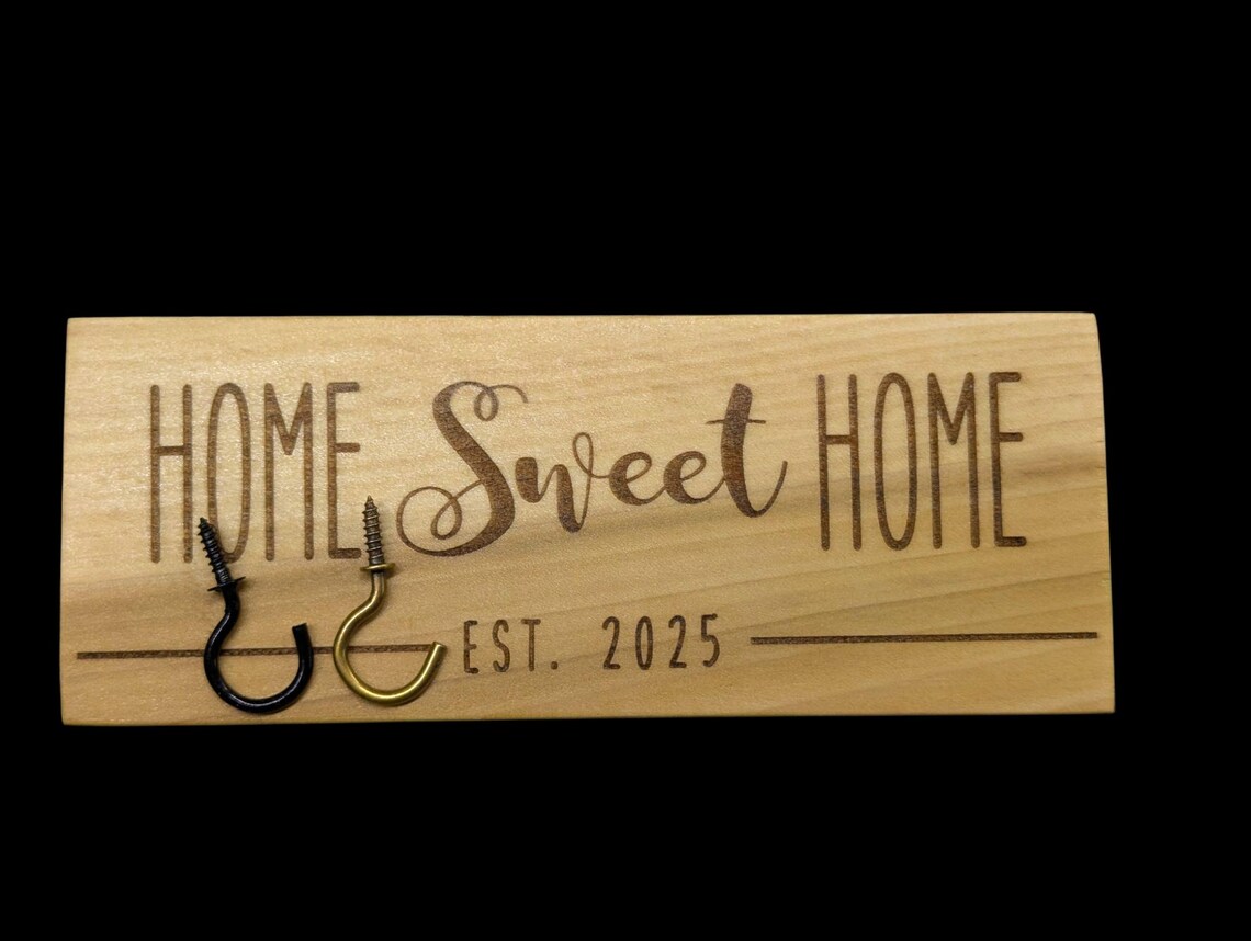 Laser Engraved Key Holder, Housewarming Gift, Wall Mounted Key Rack - Etsy