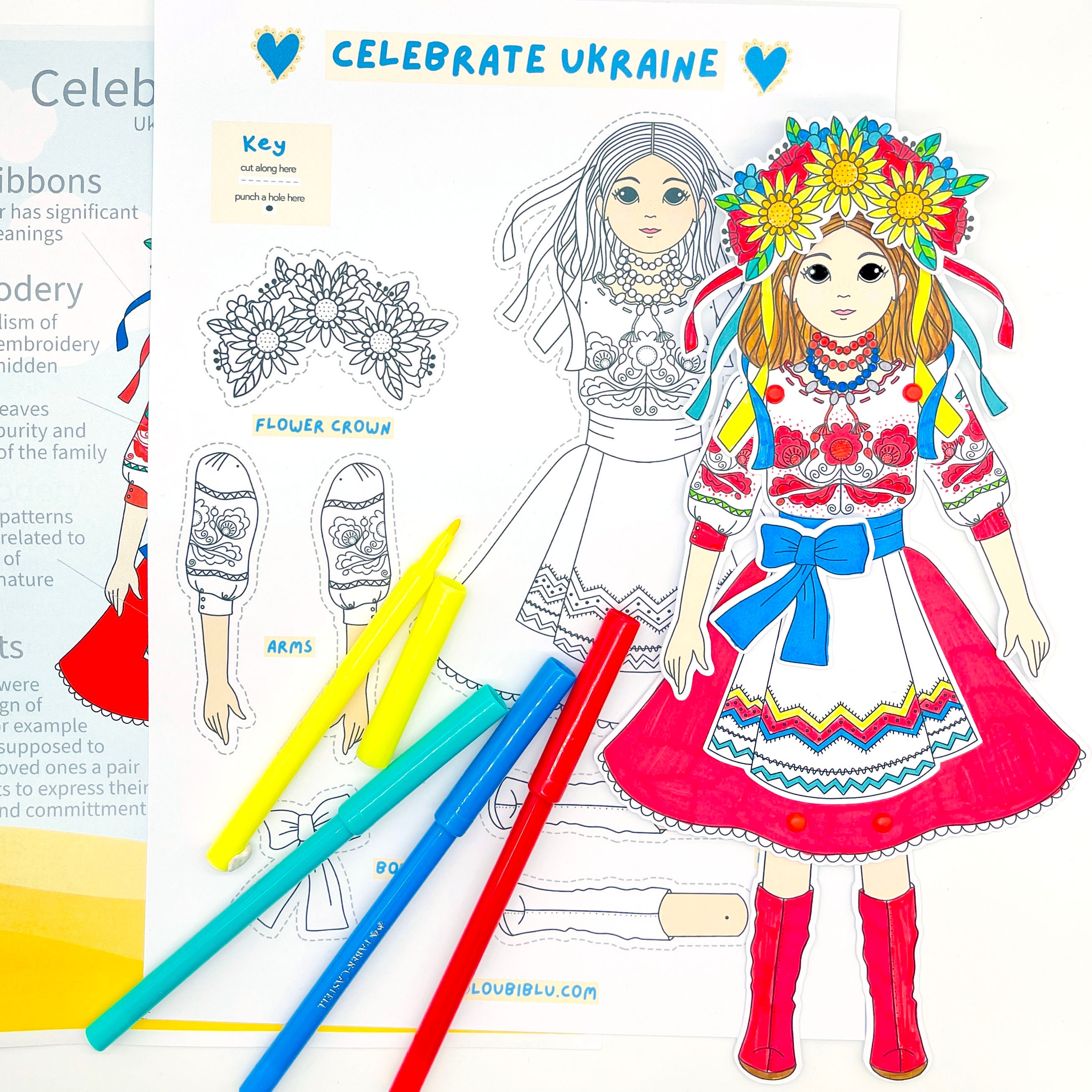 Ukrainian Folk Paper Doll, Paper Doll, Easy Kids Craft, Help Ukraine - Etsy