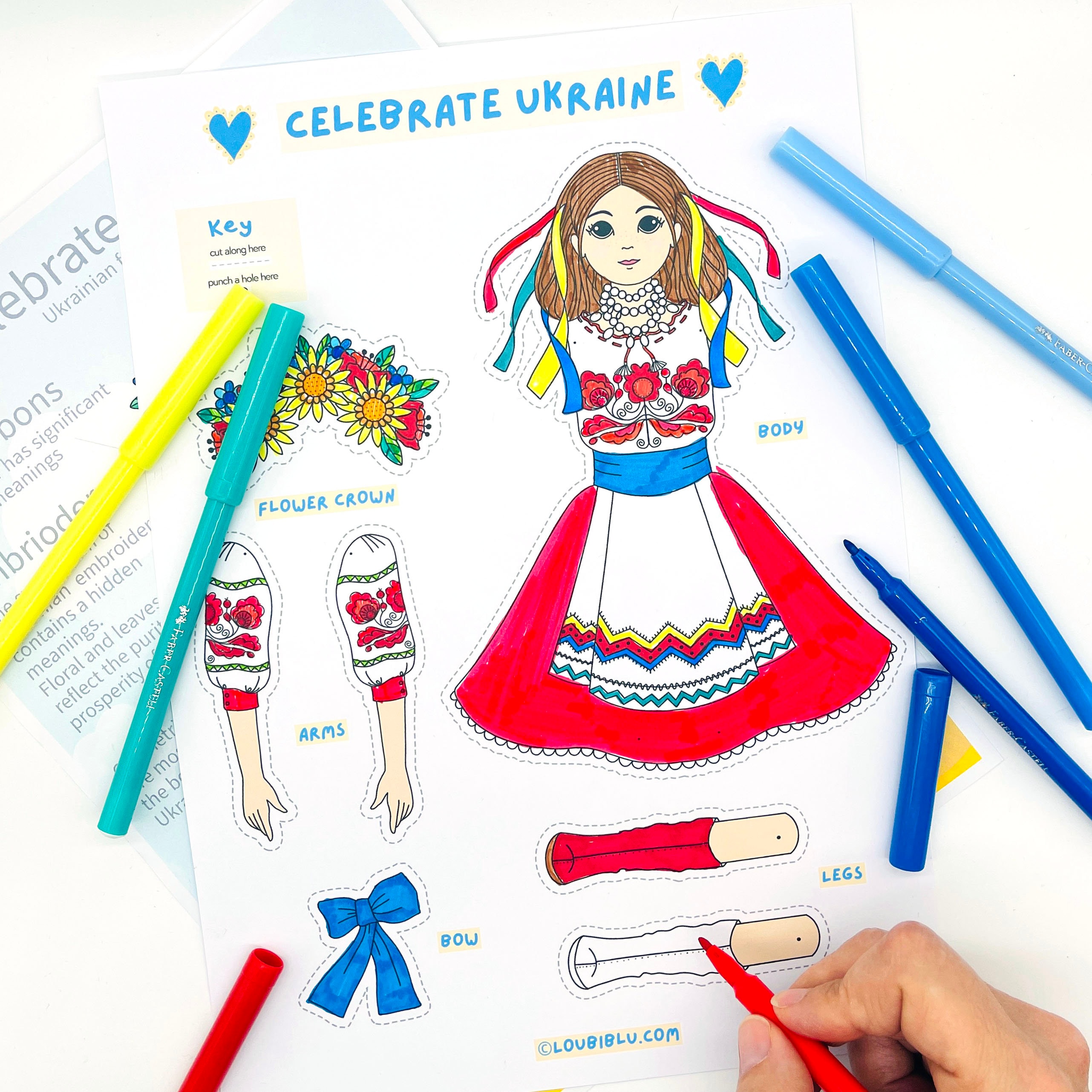 Ukrainian Folk Paper Doll, Paper Doll, Easy Kids Craft, Help Ukraine - Etsy