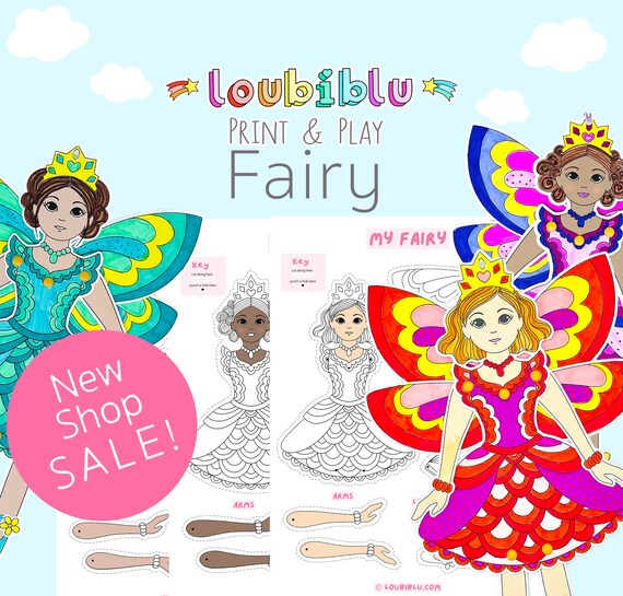 Fairy Printable Craft Fairy Party Activity Girls Colouring - Etsy