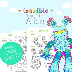 Boys Craft Printable, Alien Party Activity, Boys Easy Craft, Outer ...