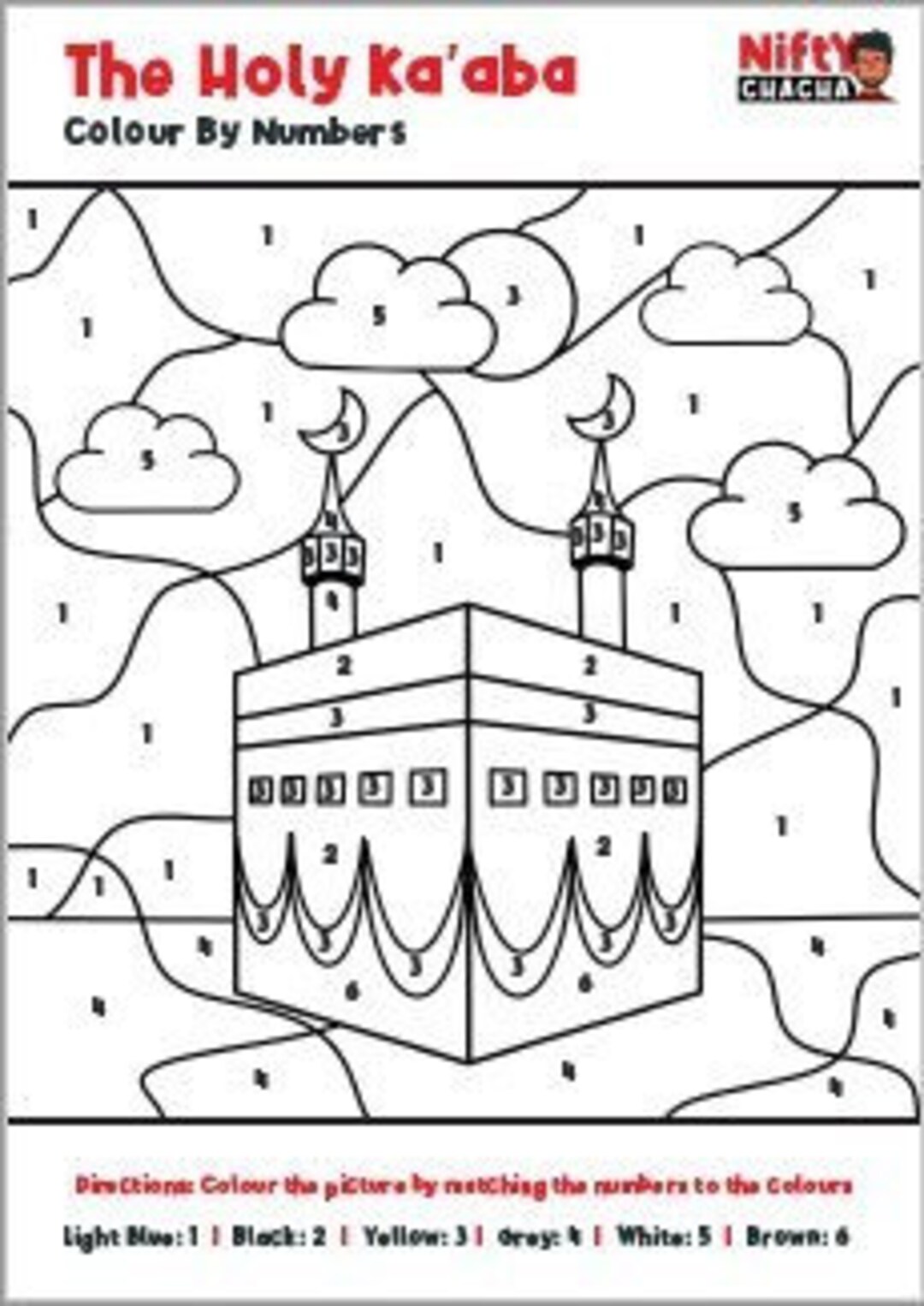 The Holy Ka'aba: Colour by Numbers - Etsy