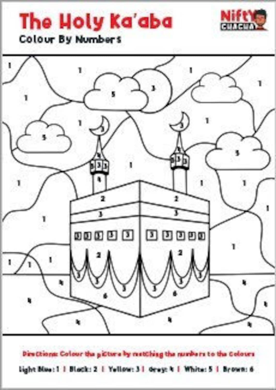 The Holy Ka'aba: Colour by Numbers - Etsy
