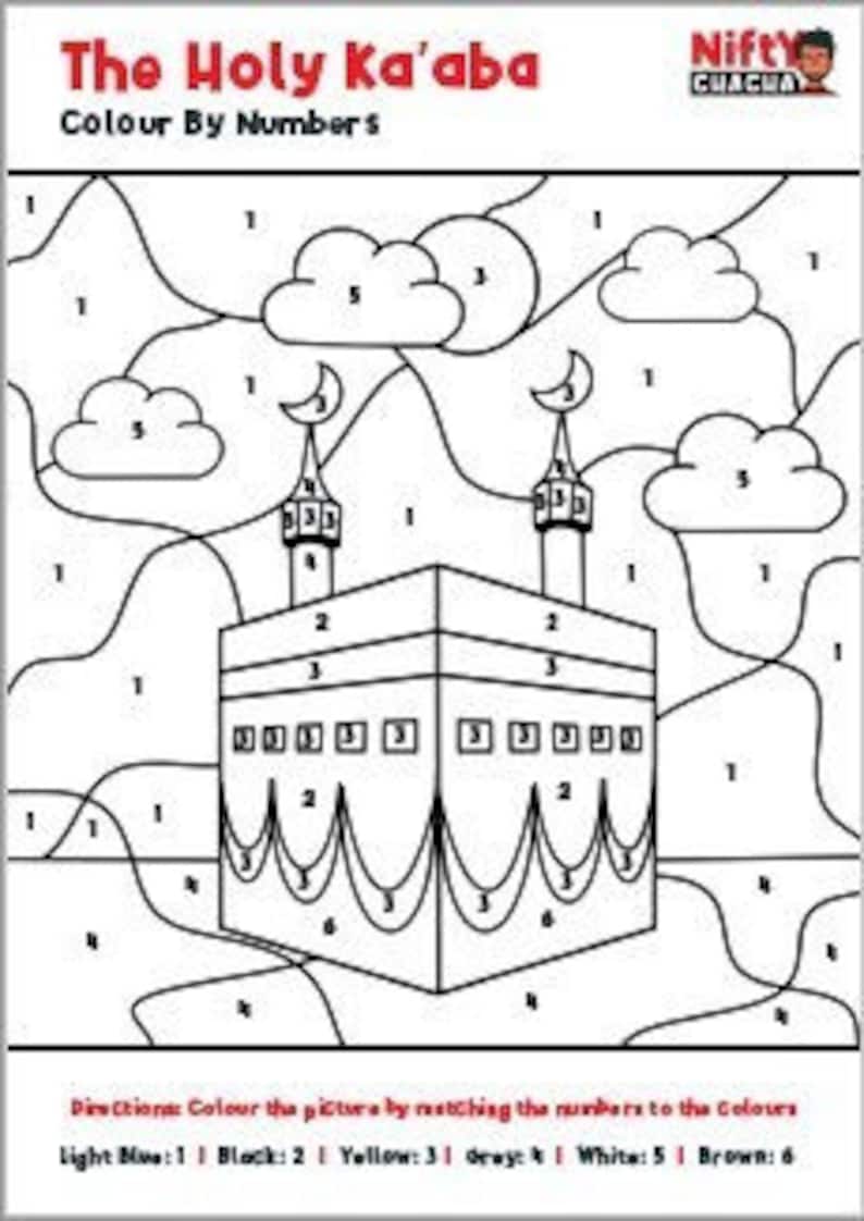 The Holy Ka'aba: Colour by Numbers - Etsy