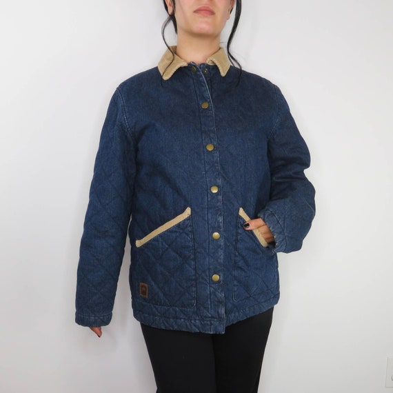 1990s Vintage Ralph Lauren Denim Jacket Paisley Linin… - Gem