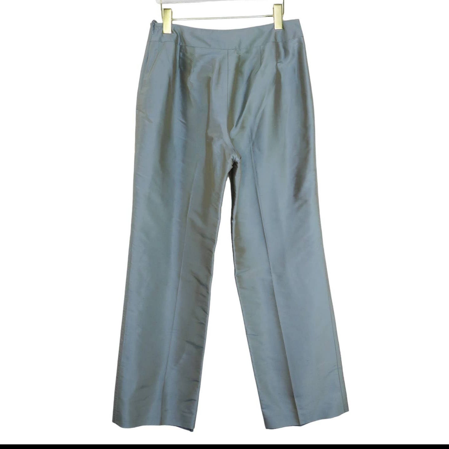 1990s Vintage Talbots Blue Pure Silk Pants High Rise Wide Leg - Etsy