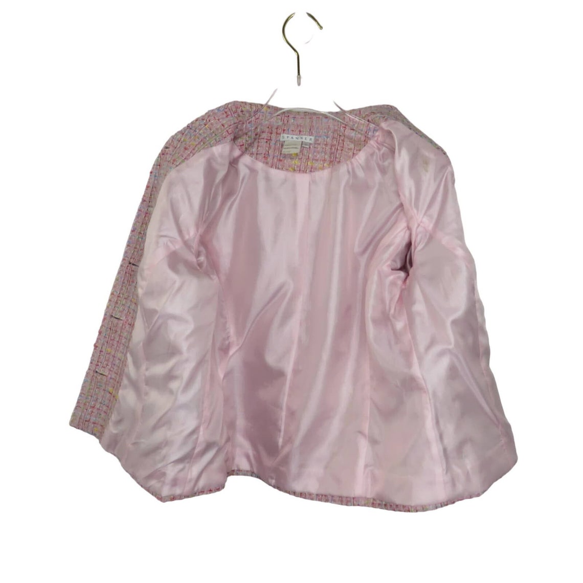 Vintage Spanner Pastel Pink Tweed Skirt Suit Two Piece Skirt Set Formal ...