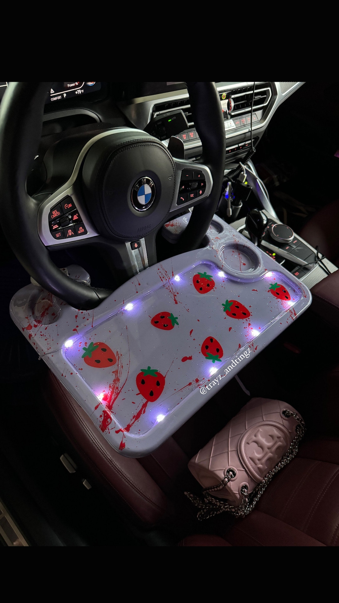 Strawberry Steering Wheel “eating” Tray - Etsy