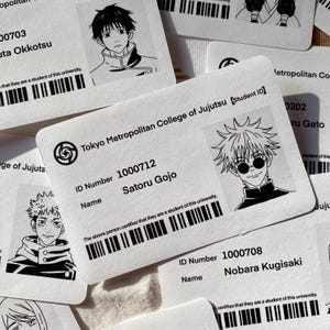 Jujutsu Kaisen Student ID Sticker / Planner Sticker / Journaling Deco ...