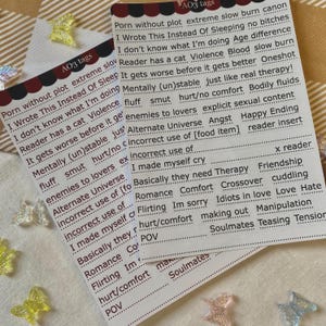 Ao3 Tags Sticker Sheet / Stickers / Planner Sticker / Journaling Deco ...