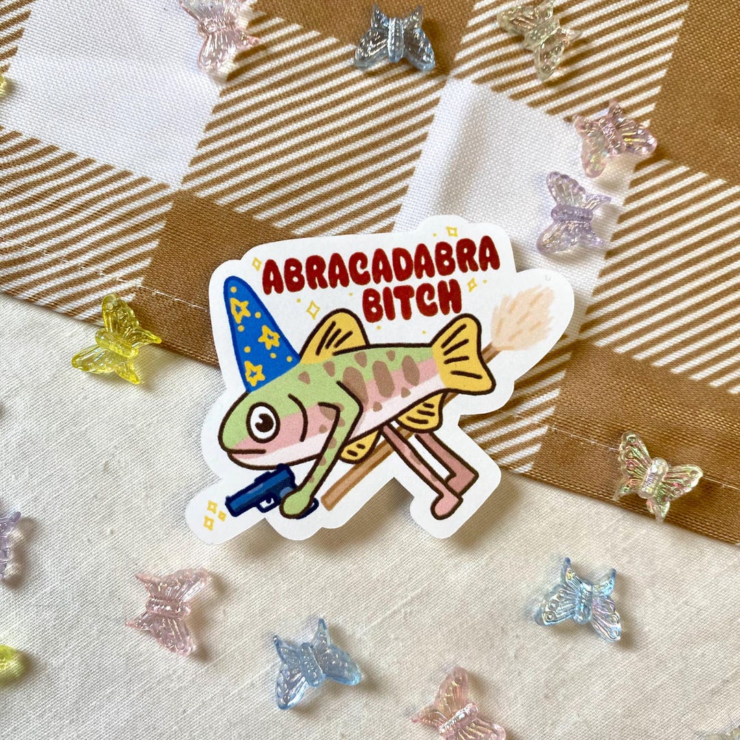 Fish Meme Sticker / Funny Fish Sticker / Glossy Stickers/ Unhinged ...