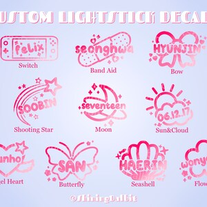 CUSTOM Kpop Lightstick Decals / Vinyl Sticker / Lightstick Sticker ...