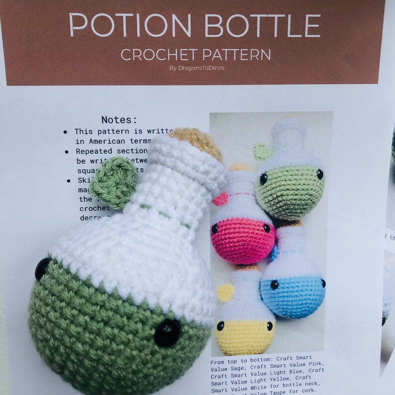 Cute Potion Bottle Amigurumi Pattern PDF Potion Crochet Pattern Magic ...