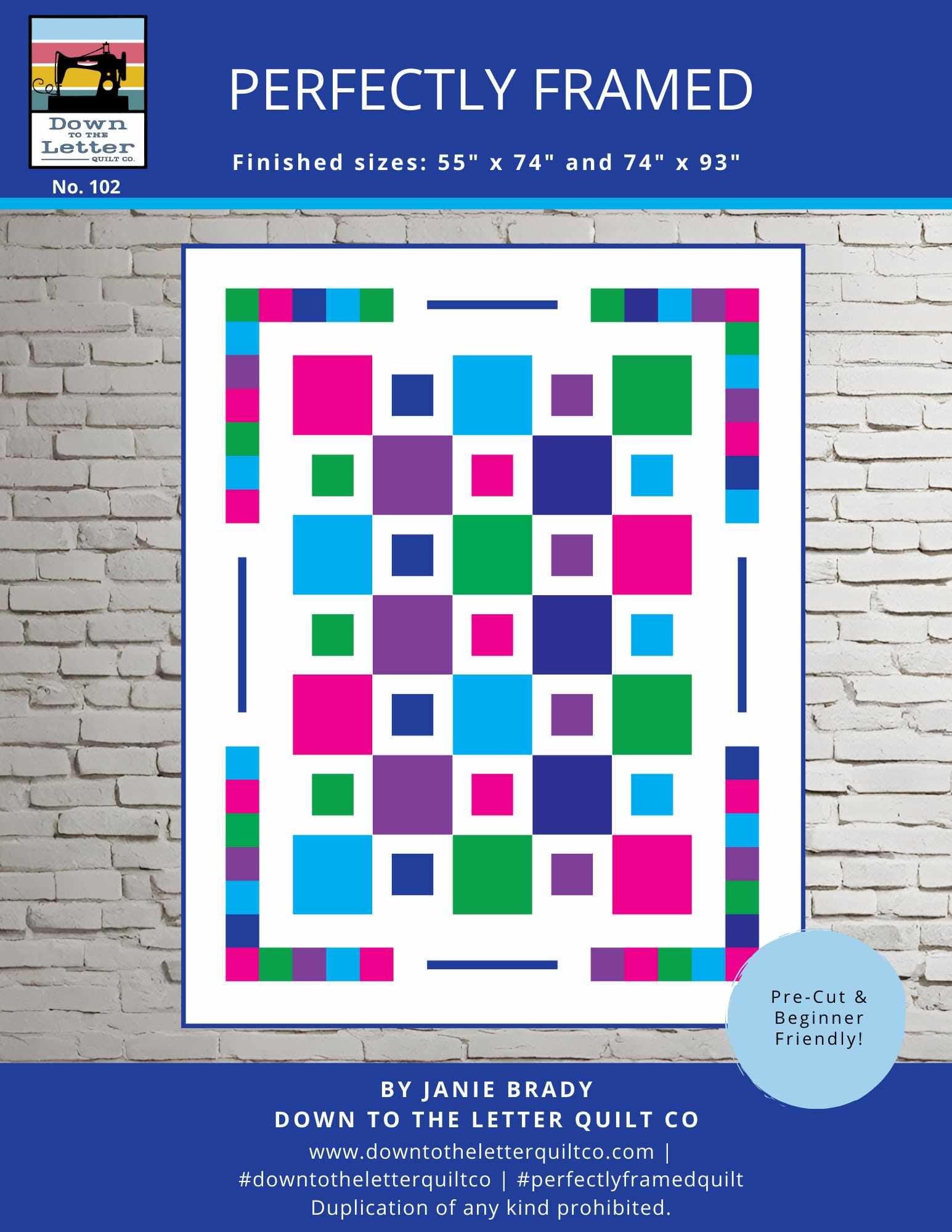 Perfectly Framed Quilt Pattern - PDF Pattern - Etsy