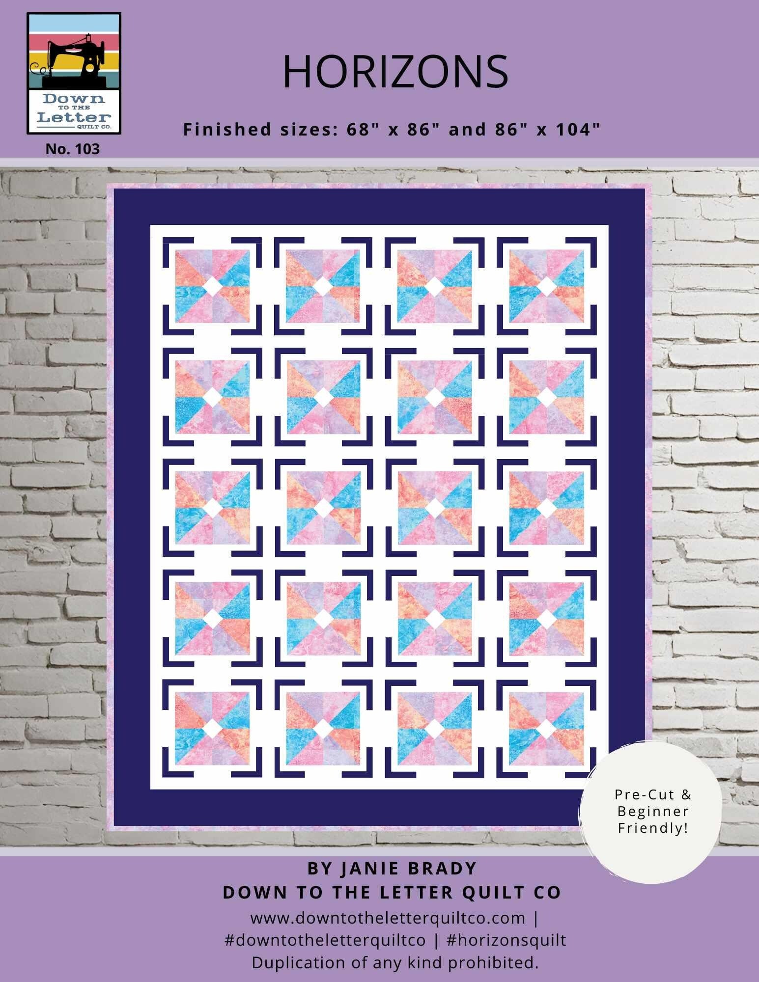 Horizons Quilt Pattern - PDF Pattern - Etsy