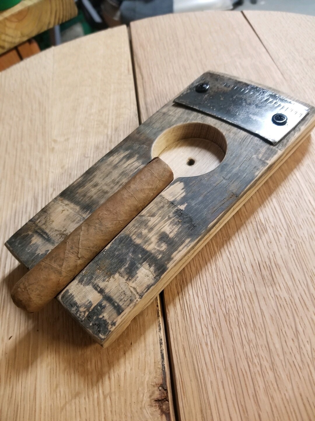 Reclaimed White Oak Bourbon Stave Cigar Holder - Etsy
