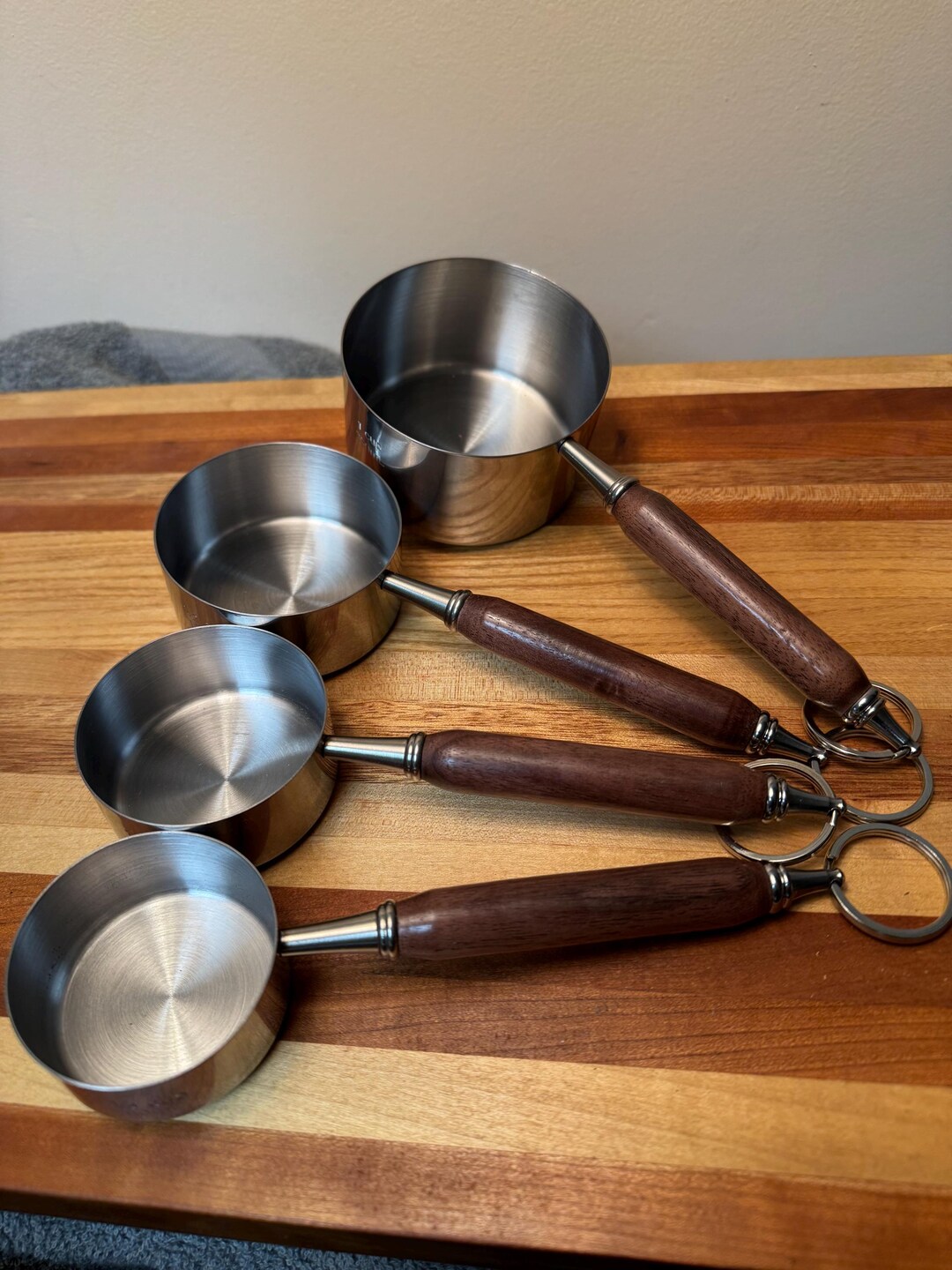 Black Walnut Handle Measuring Cup Set - Hand-turned Handles - Etsy