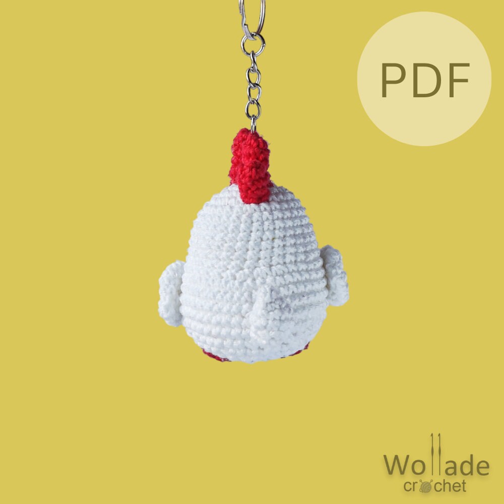Palworld Chikipi Chicken Crochet Pattern PDF Keychain - Etsy
