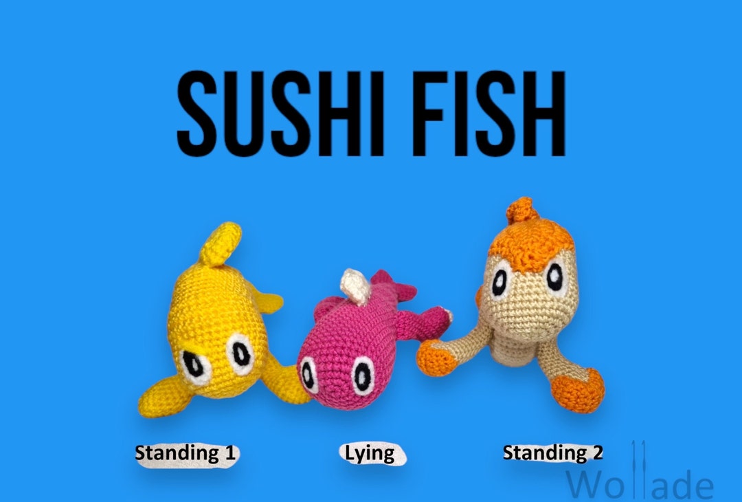 Sushi Crochet Amigurumi Figure Tatsu Giri - Etsy