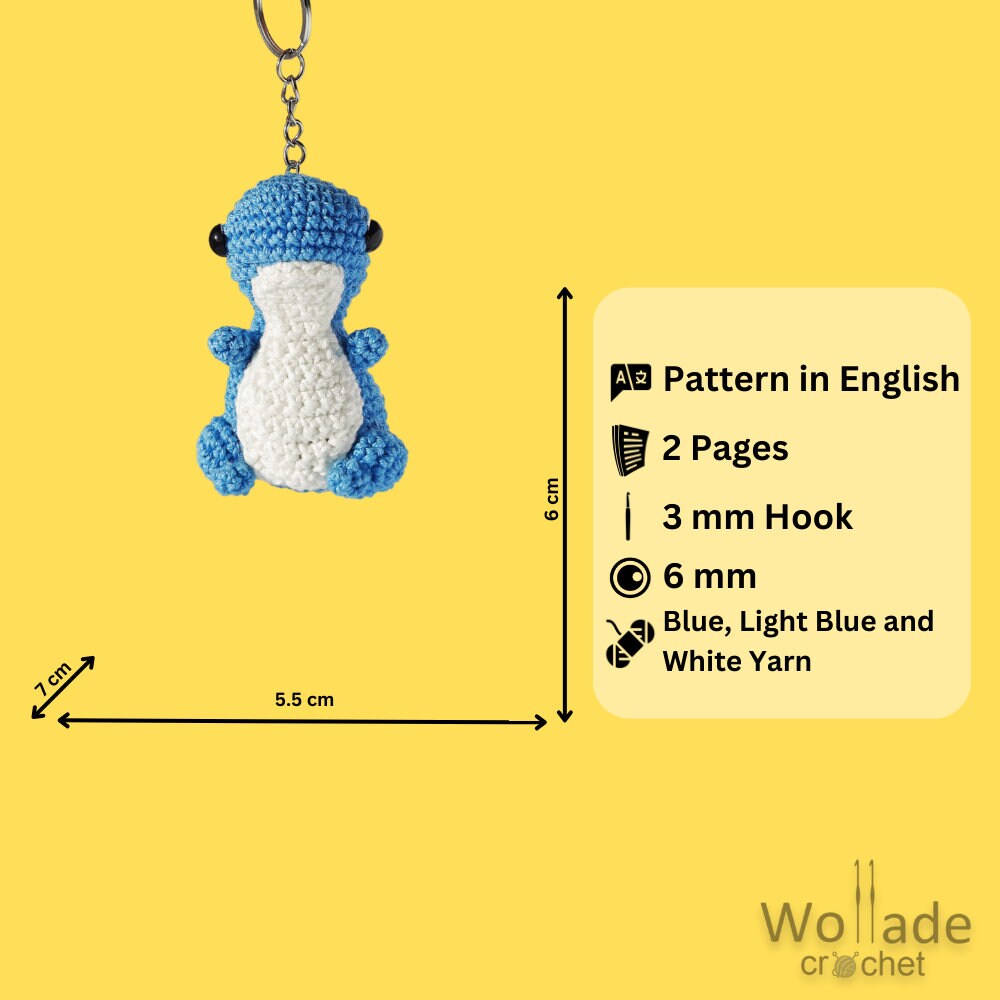 RELAXAURUS PALWORLD Keychain Dinosaur Dino Plushie Amigurumi Pattern ...