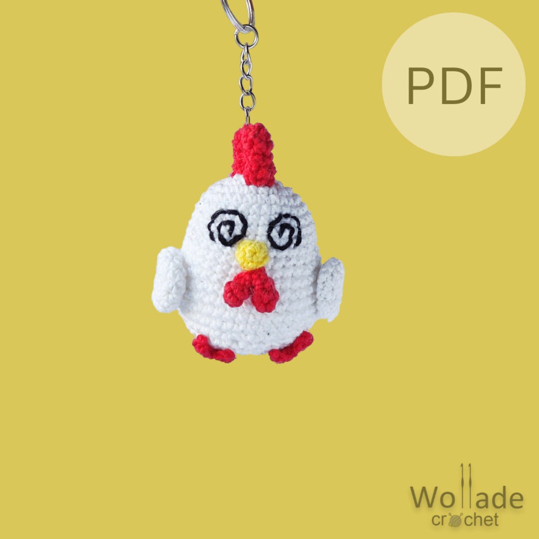 Palworld Chikipi Chicken Crochet Pattern PDF Keychain - Etsy