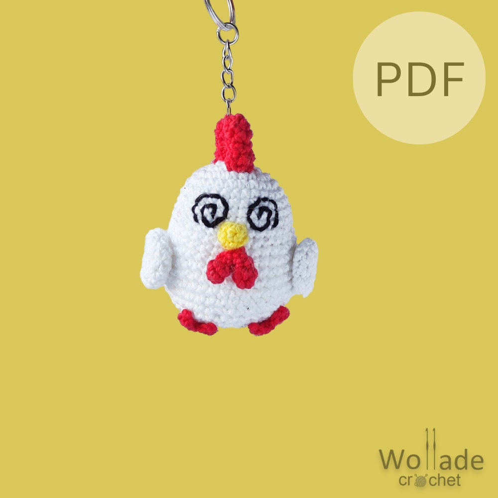 Palworld Chikipi Chicken Crochet Pattern PDF Keychain - Etsy