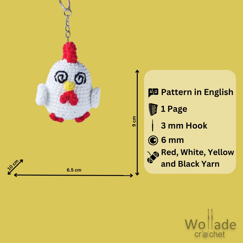 Palworld Chikipi Chicken Crochet Pattern PDF Keychain - Etsy