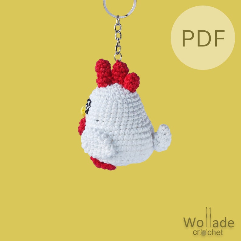 Palworld Chikipi Chicken Crochet Pattern PDF Keychain - Etsy