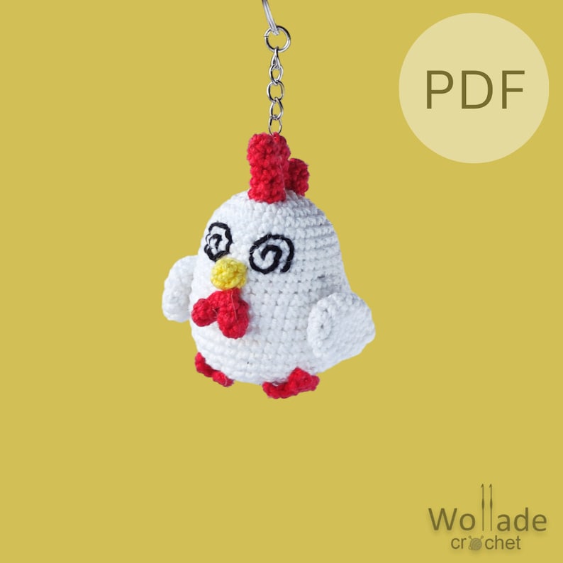 Palworld Chikipi Chicken Crochet Pattern PDF Keychain - Etsy