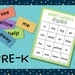 Pre-k Dolch Sight Words Bingo, Printable, Pre-k Sight Words, Learning ...