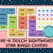 Pre-k Dolch Sight Words Bingo, Printable, Pre-k Sight Words, Learning ...