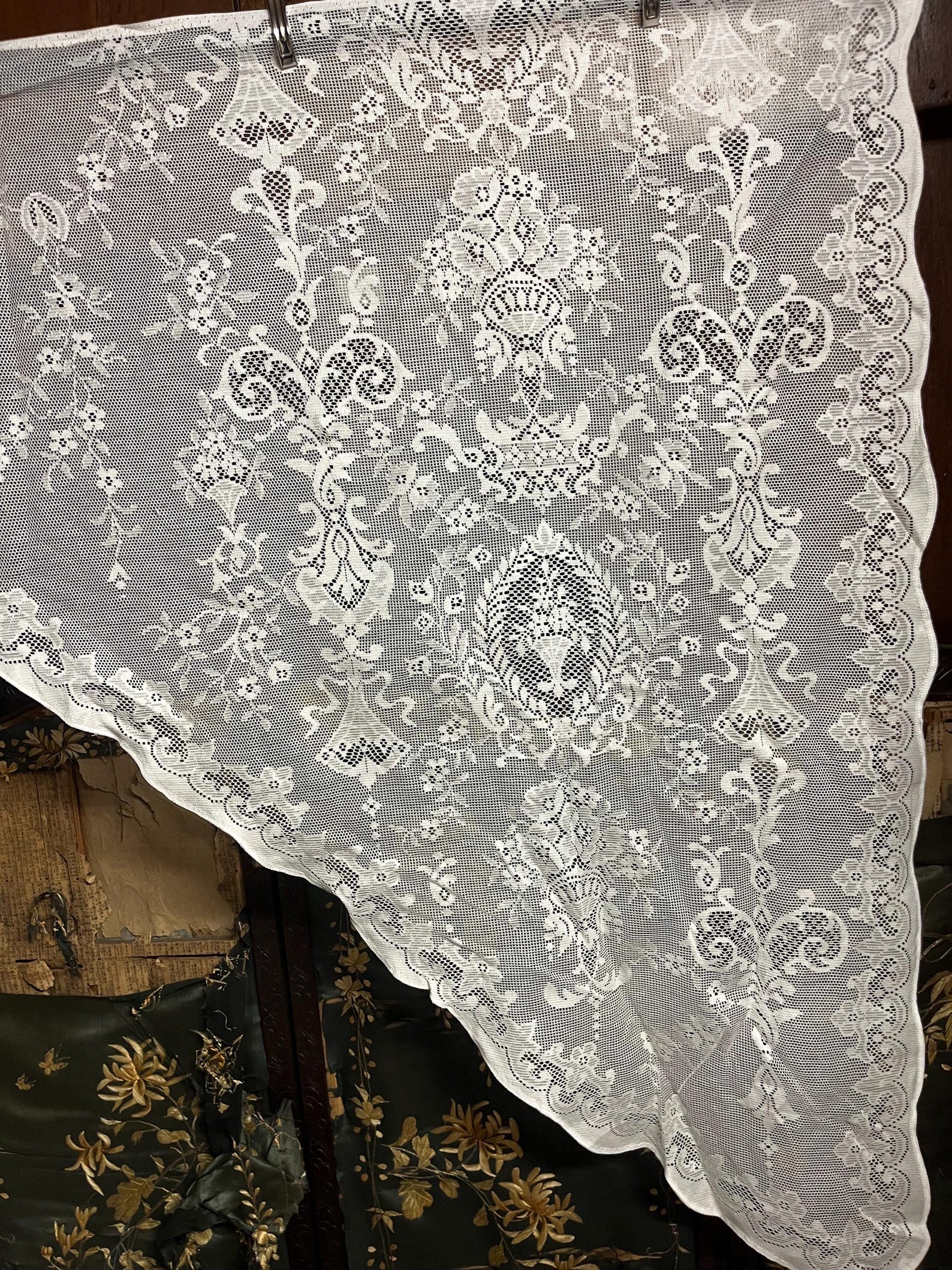 Victorian Design Blaire Cotton Lace Swag Valance Cafe Curtain Panel 36 ...