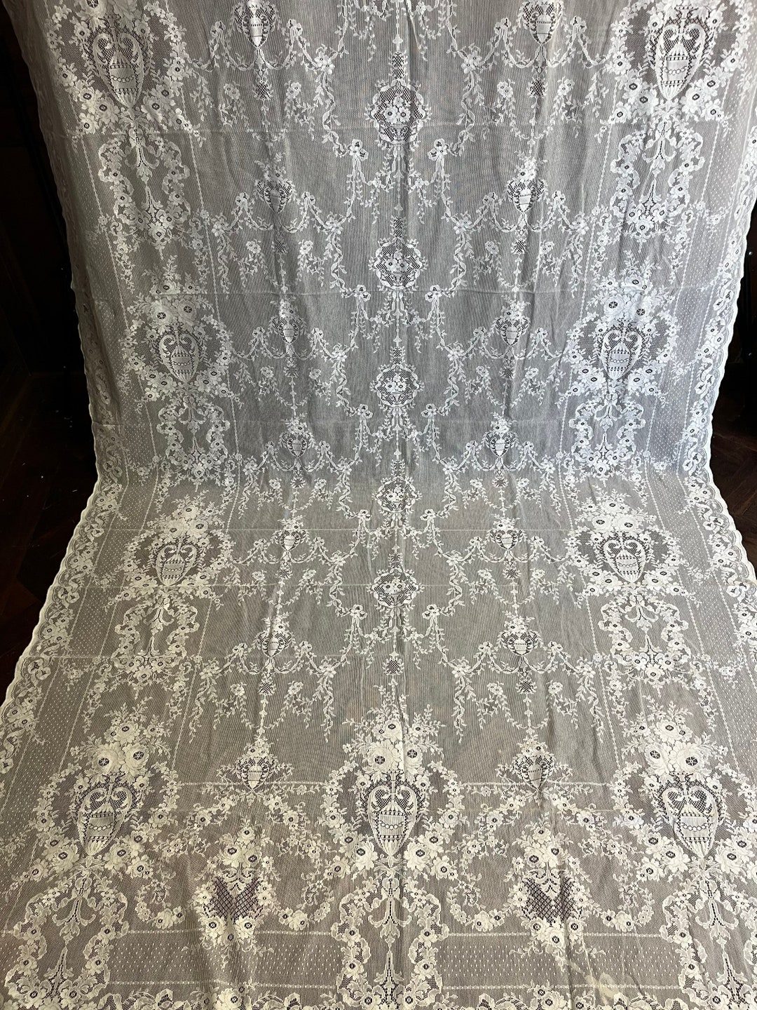 Lydia Victorian Delicate Design Lace Panel in Ivory 91 Cm 35 X 250 Cm ...