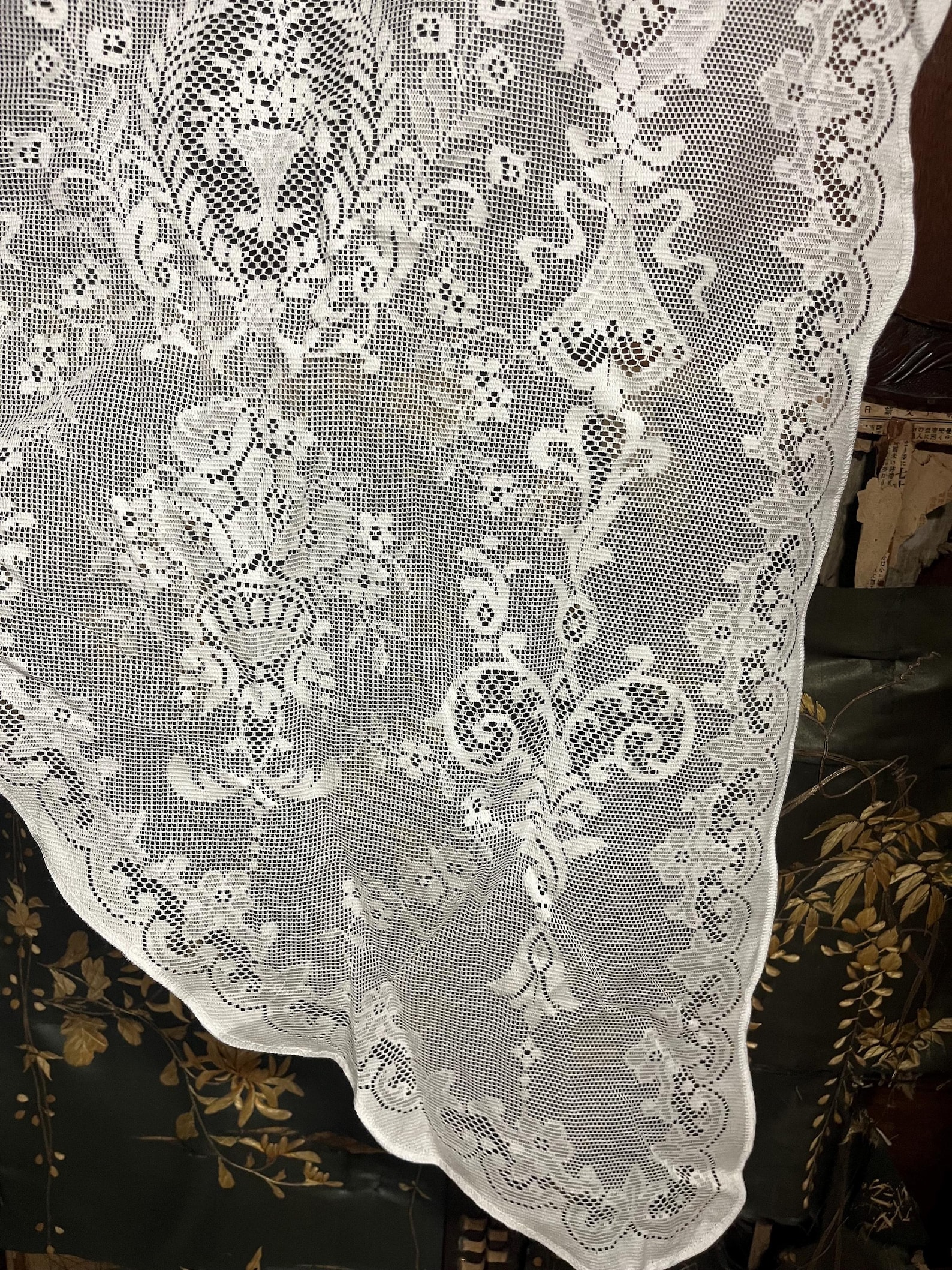 Victorian Design Blaire Cotton Lace Swag Valance Cafe Curtain Panel 36 ...