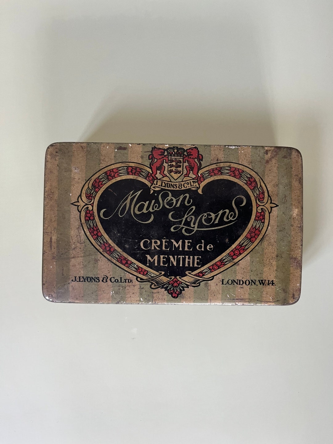 1920s J Lyons Crème De Menthe Confectionary Tin - Etsy