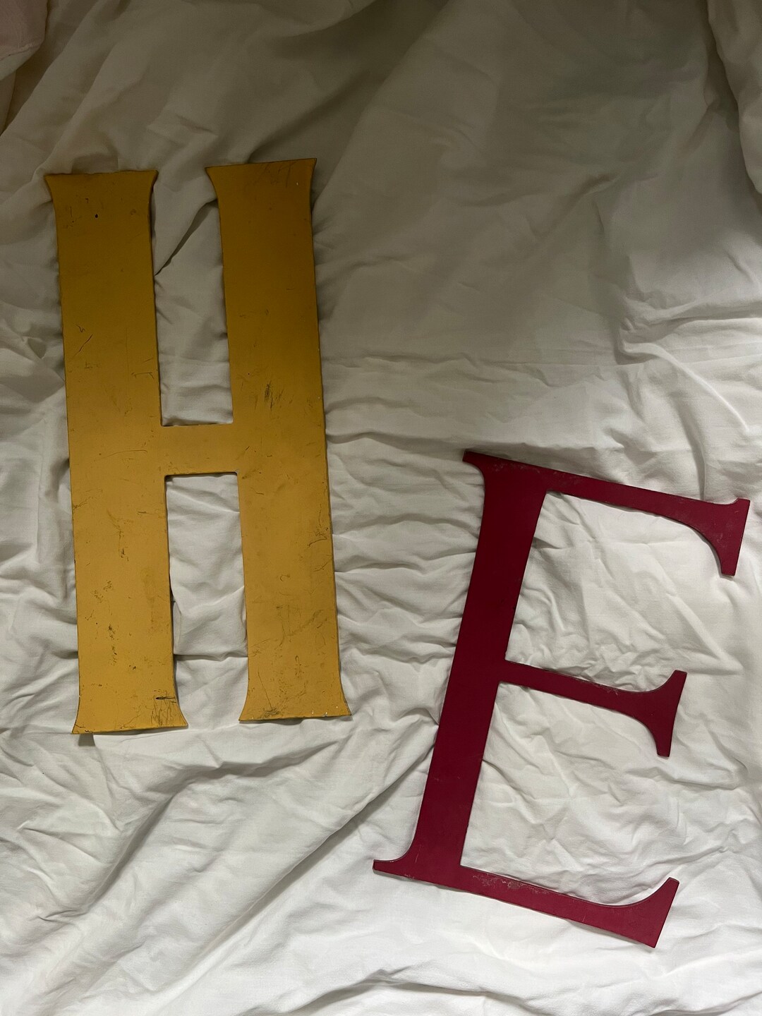 Yellow Industrial Metal Letters - Etsy