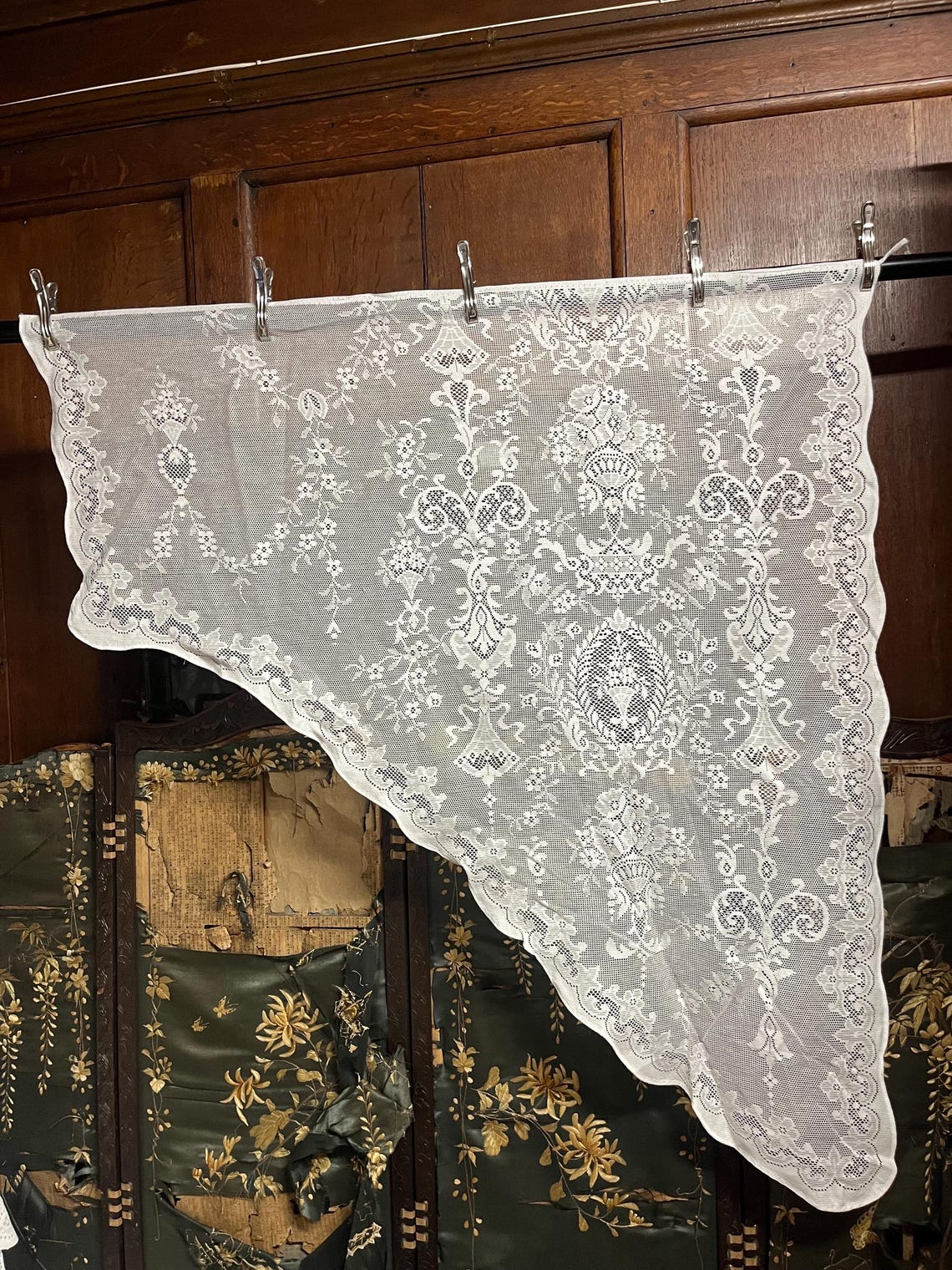 Victorian Design Blaire Cotton Lace Swag Valance Cafe Curtain Panel 36 ...