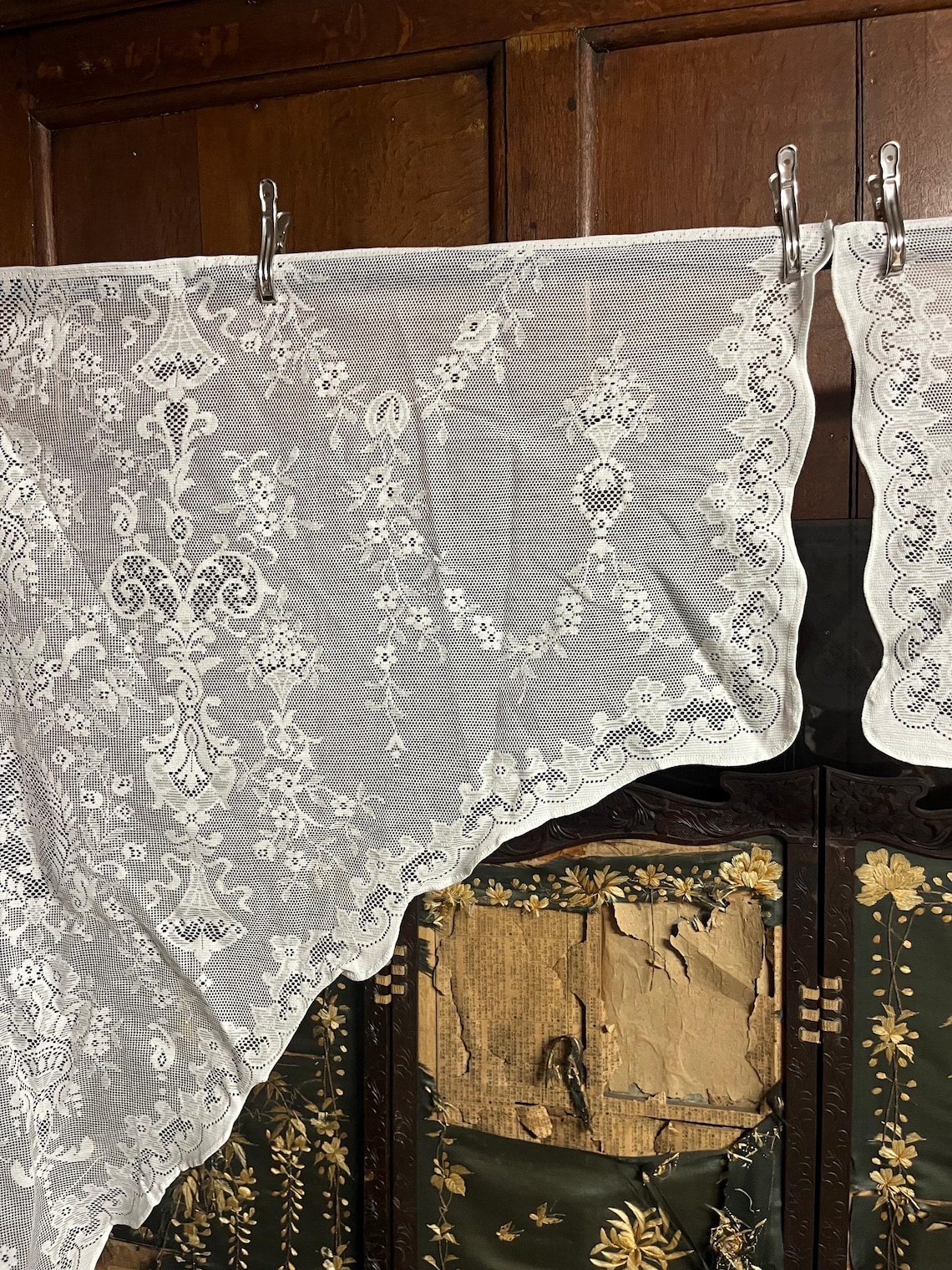 Victorian Design Blaire Cotton Lace Swag Valance Cafe Curtain Panel 36 ...