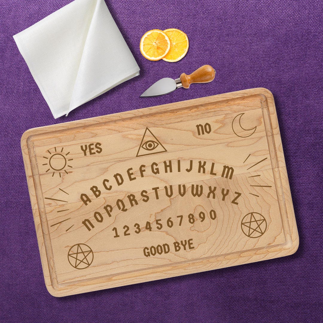 Spirit Board Wooden Cutting Board With Engraved Design - Etsy