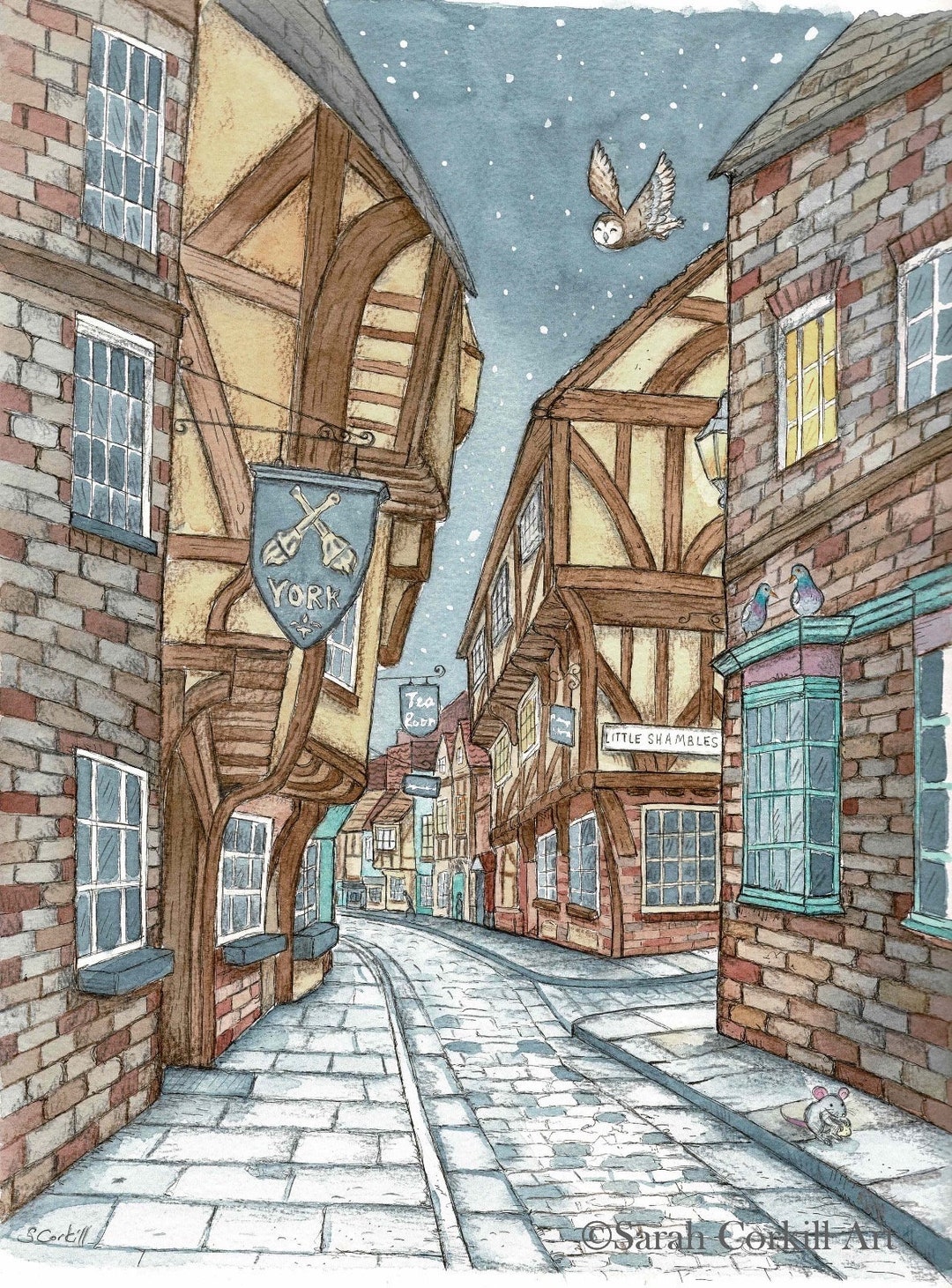 A4 Fine Art Signed Print the Shambles York - Etsy UK